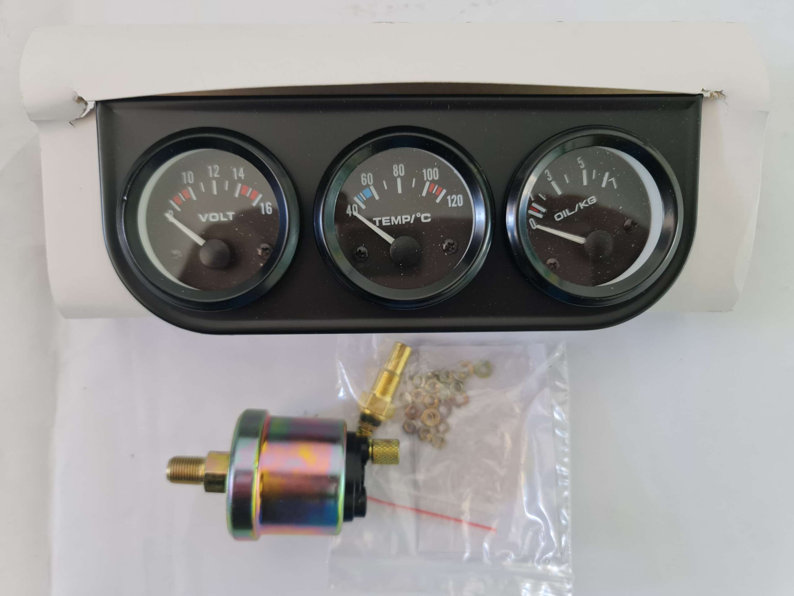 KET CLASSIC GAGE - 3V1 52MM - VOLT+ ΘΕΡΜΟΚΡΑΣΙΑ ΝΕΡΟΥ+ ΠΙΕΣΗ ΛΑΔΙΟΥ ...