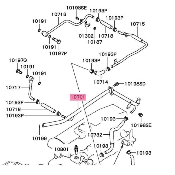 WATER PIPE FOR MITSUBISHI L200 - Capspeed